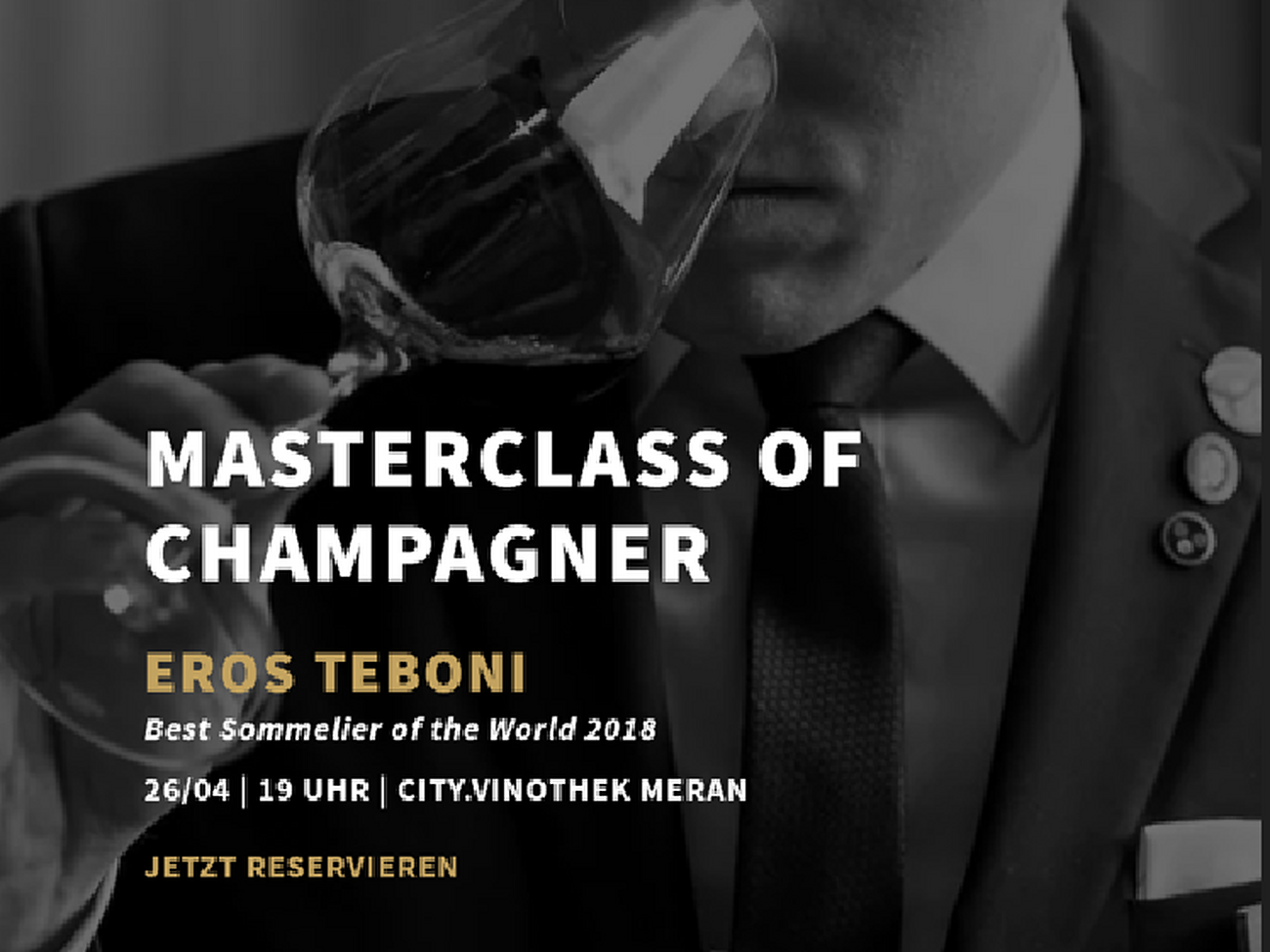 ᐅ Masterclass of Champagne - Exclusive champagne tasting with Eros Teboni - Meran / Merano - All ...