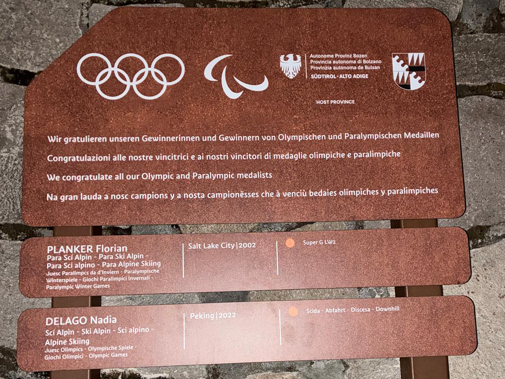 Inauguration of the Plaque for Olympic and Paralympic Medallists ...